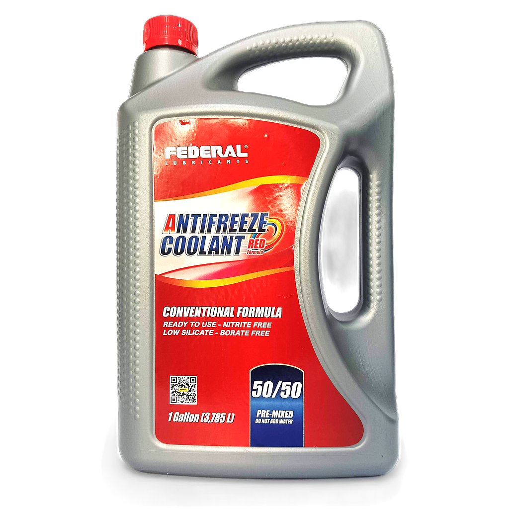 FEDERAL ANTIFREEZE COOLANT RED FORMULA 50/50 CAJA 3X1 GL | GLI ...